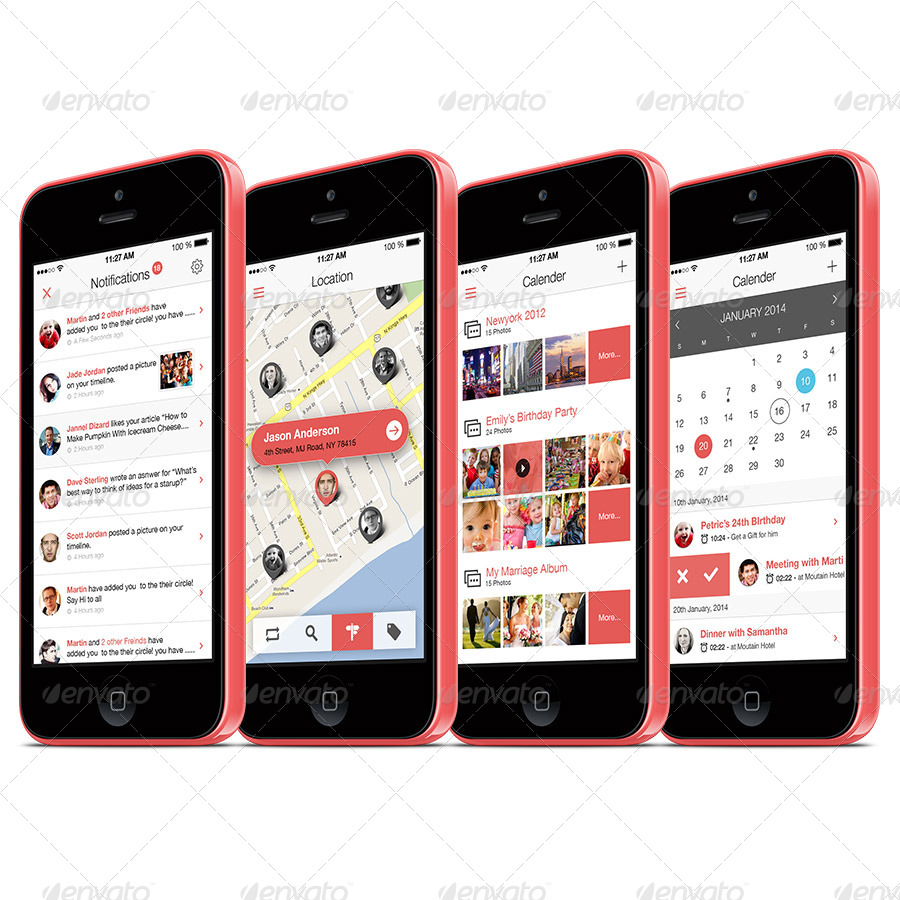 Bundle - 2 Mobile Apps Ui + 1 Tablet App Ui, Web Elements | GraphicRiver