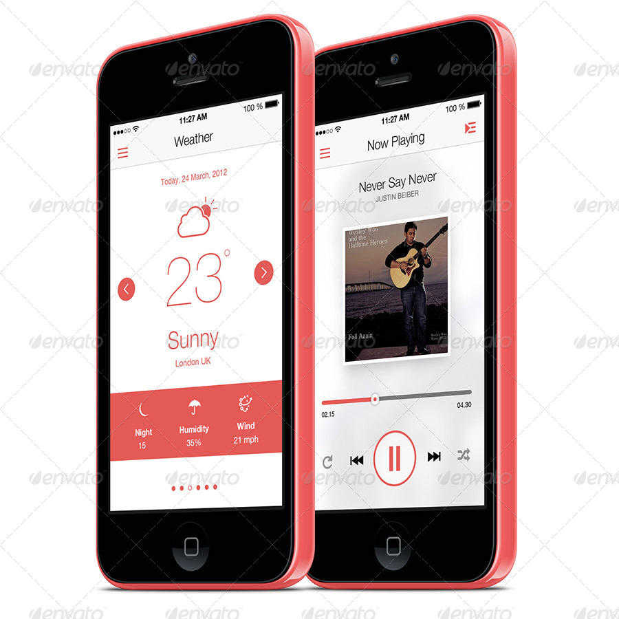 Bundle - 2 Mobile Apps Ui + 1 Tablet App Ui, Web Elements | GraphicRiver