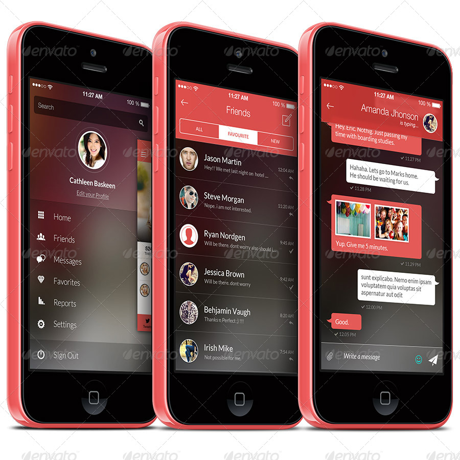 Bundle - 2 Mobile Apps Ui + 1 Tablet App Ui, Web Elements | GraphicRiver