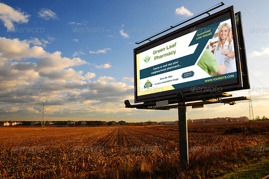 Pharmacy Billboard Template, Print Templates | GraphicRiver