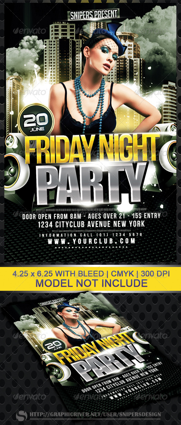 Friday Night Flyer, Print Templates | GraphicRiver
