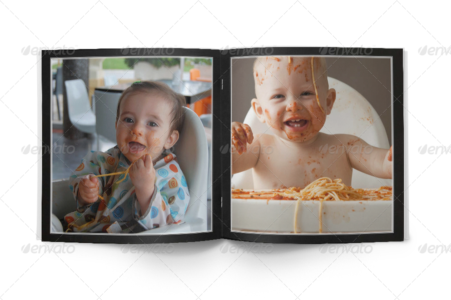 Kids Chalkboard Photo Album, Print Templates | GraphicRiver