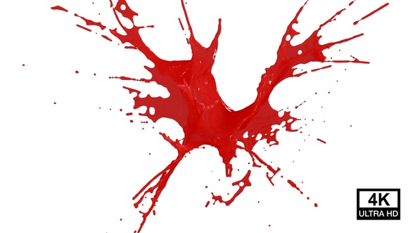 Red Paint Drops Splash, Motion Graphics | VideoHive