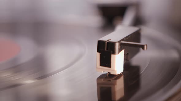 Turntable tonearm play vinyl record., Stock Footage | VideoHive