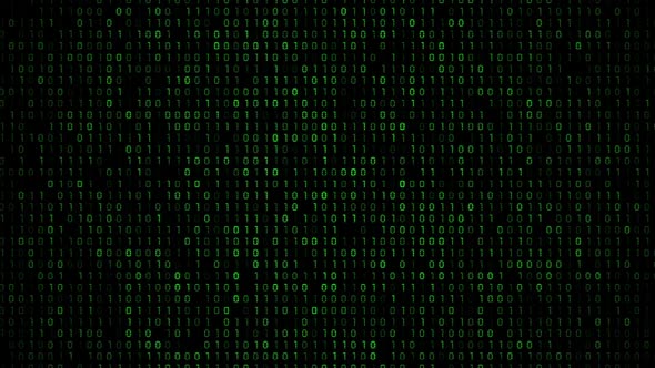 Retro CRT Binary Code Technology Motion Background, Motion Graphics