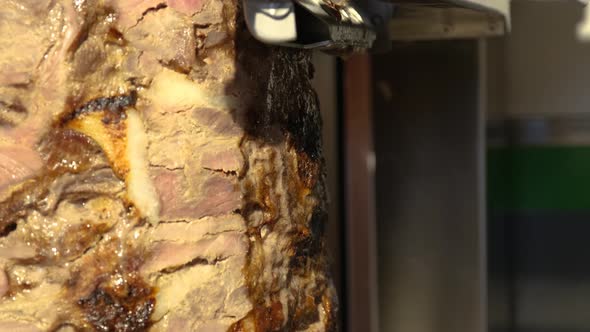 Automatic Meat Doner Slicing Machine, Stock Footage | VideoHive