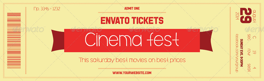Multipurpose Retro Ticket 03, Print Templates | GraphicRiver