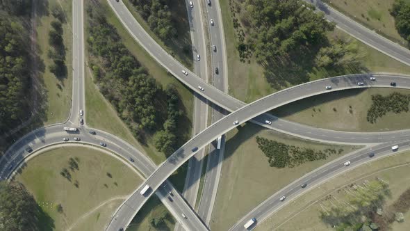 Massive Highway Junction with Bridges and Passage Ways, Stock Footage