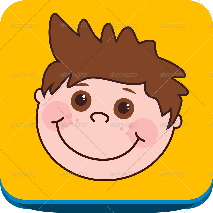 24 Kids Flat Icons , Icons | GraphicRiver