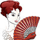 Woman with Fan, Vectors | GraphicRiver