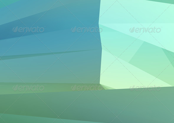 Huge Low Poly Blue and Green Reflective Background, Graphics | GraphicRiver