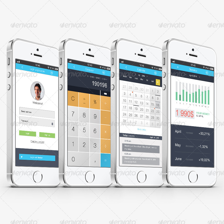 Set of Mobile UI, Web Elements | GraphicRiver
