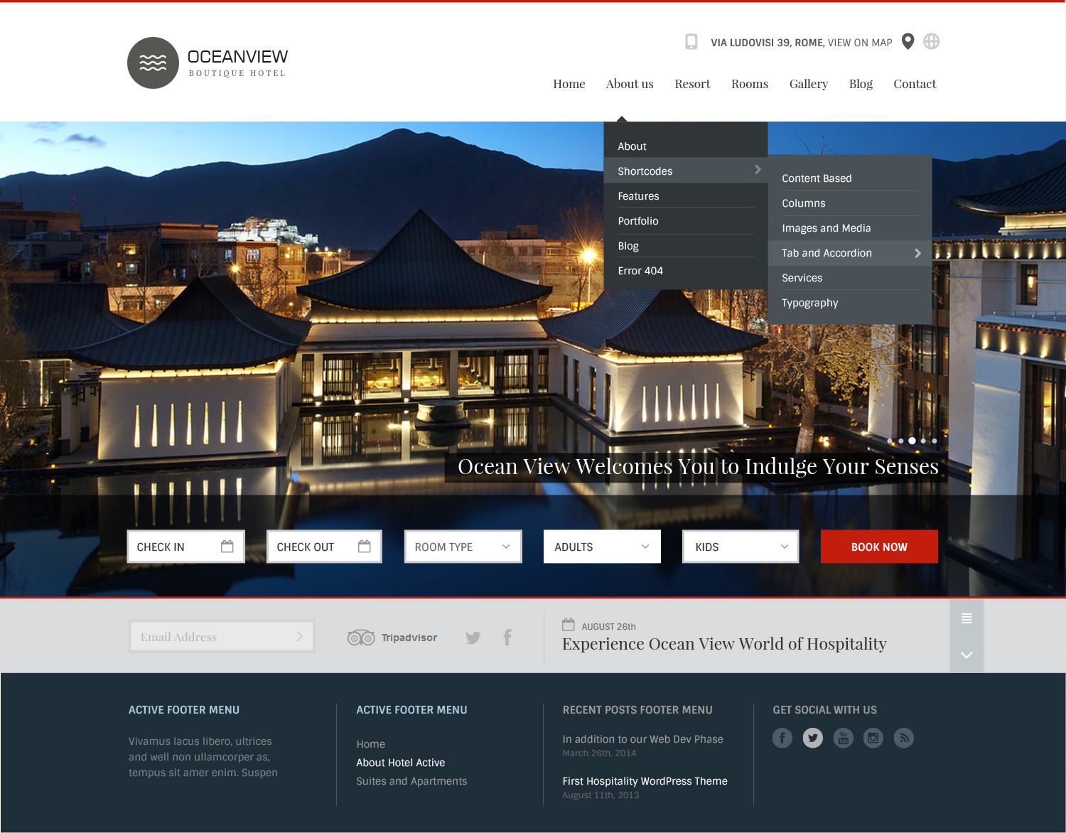 Ocean View - Hotel Website HTML Template by Basepixels | ThemeForest