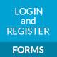Register and Login Forms, Web Elements | GraphicRiver