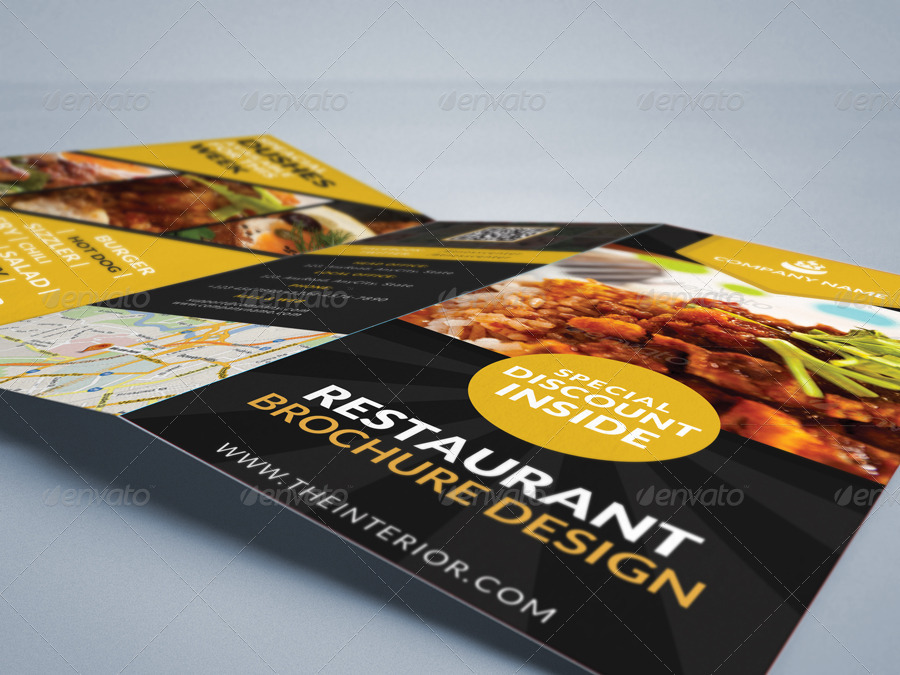 Restaurant Food Cooking Tri-Fold Brochure 1, Print Templates | GraphicRiver
