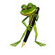 Frog with a Pen, Graphics | GraphicRiver