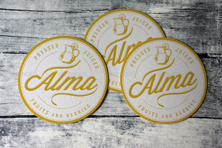 Coaster Round Label Mockup, Graphics | GraphicRiver