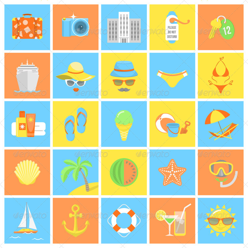 Summer Icons, Icons | GraphicRiver