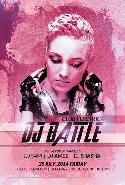 DJ Battle party Flyer, Print Templates | GraphicRiver