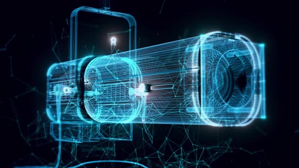 Follow Spotlight Hologram Close Up 4k, Motion Graphics | VideoHive