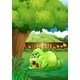 Tired Monster Under Tree, Vectors | GraphicRiver