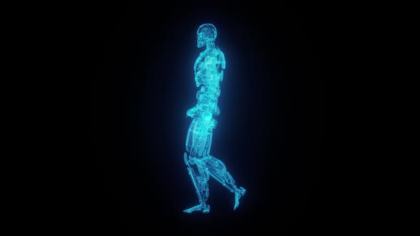 Walking Robot Hologram Hd, Motion Graphics | VideoHive