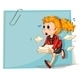 Woman Running with Documents, Vectors | GraphicRiver
