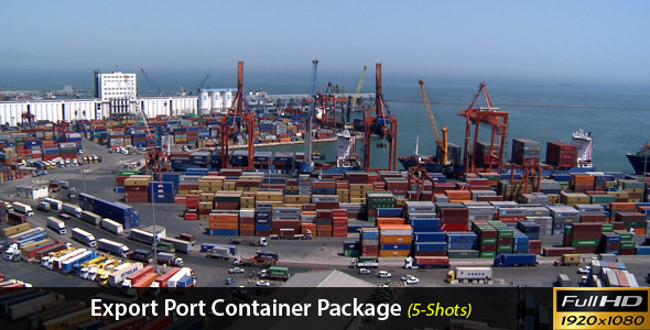 Export Port Container Package, Stock Footage | VideoHive