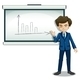 A Man Explaining the Graph in the Bulletin Board, Vectors | GraphicRiver