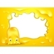 A Yellow Border Design with a Sad Monster, Vectors | GraphicRiver