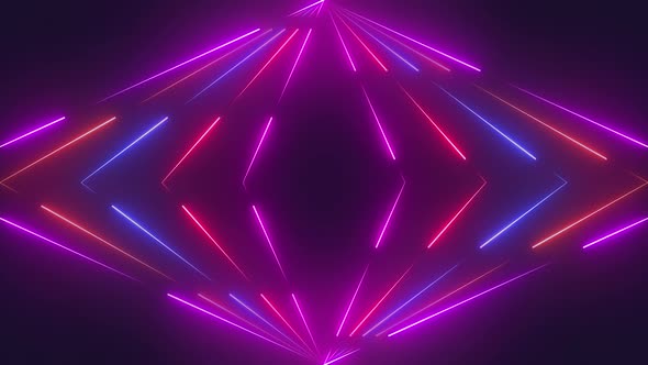 Colorful Neon Lines Loop, Motion Graphics | VideoHive