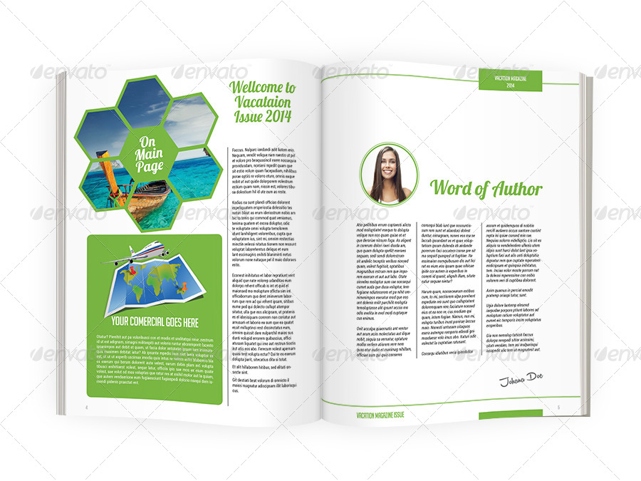 Vacation Magazine Template Issue Two, Print Templates | GraphicRiver