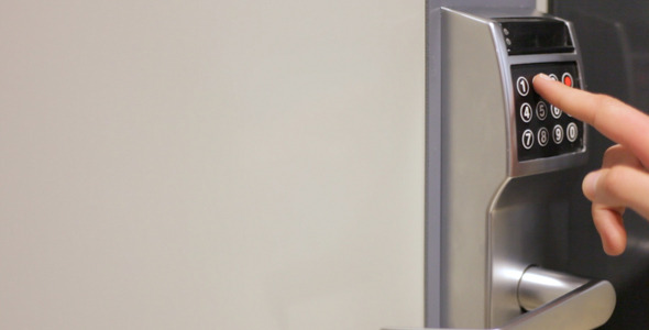 Open Door with Code Access, Stock Footage | VideoHive