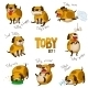 Cartoon Dog Toby. Set 1, Vectors | GraphicRiver