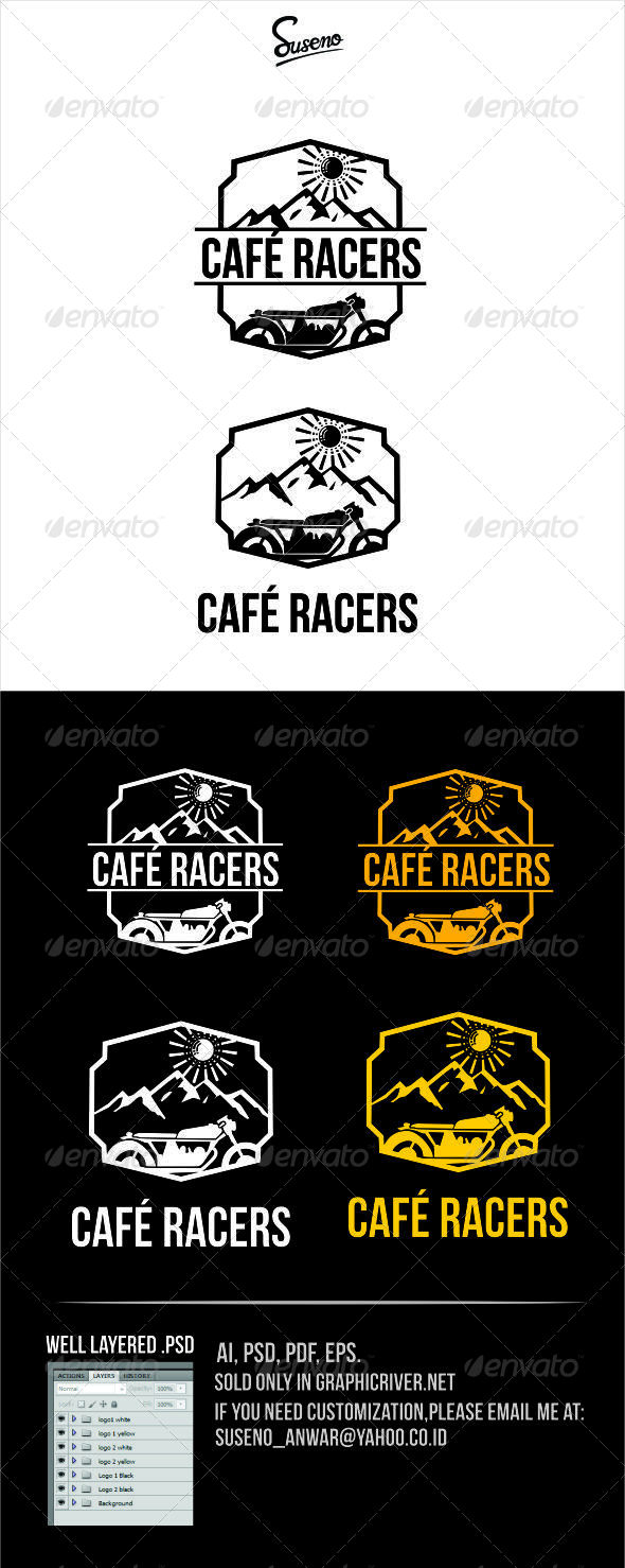 Cafe Racers Logo by susenoexclusive | GraphicRiver