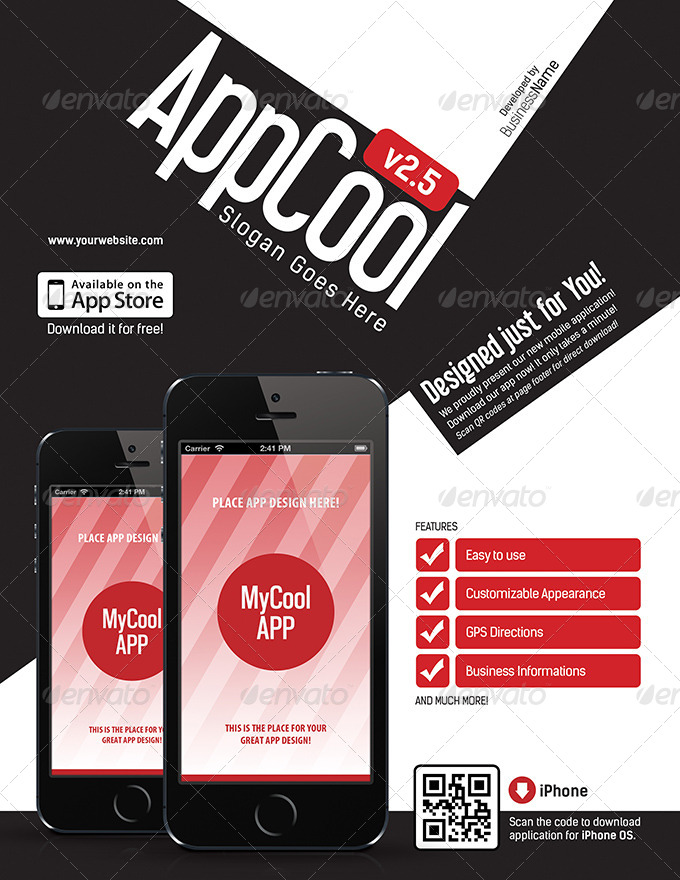 Mobile App Flyers 10, Print Templates | GraphicRiver
