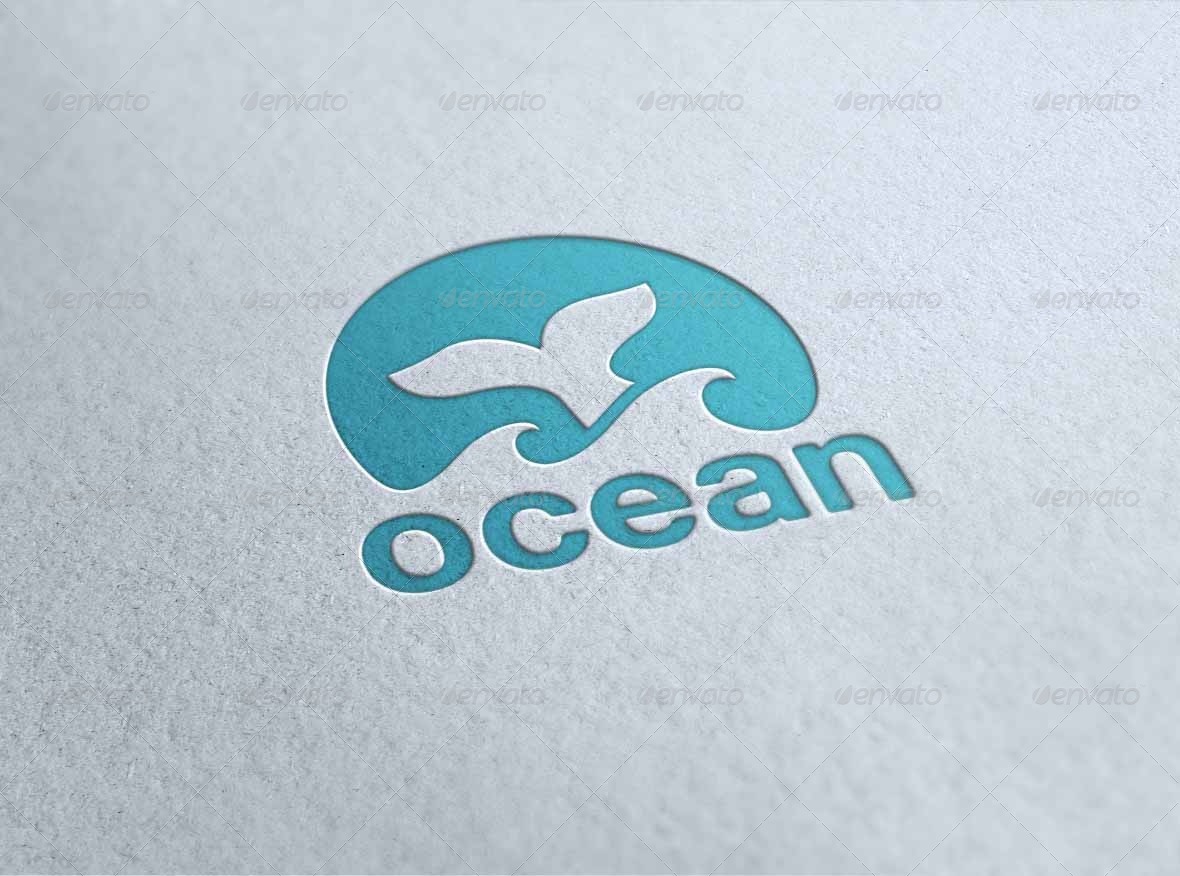 Ocean Logos Water wave ocean sunset icon logo Royalty Free Vector Image