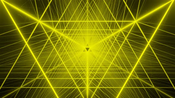 Neon lines in a seamless animation loop. Inside an unending tube ...