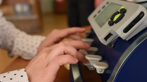Blind Woman Using Braille Typewriter, Stock Footage | VideoHive