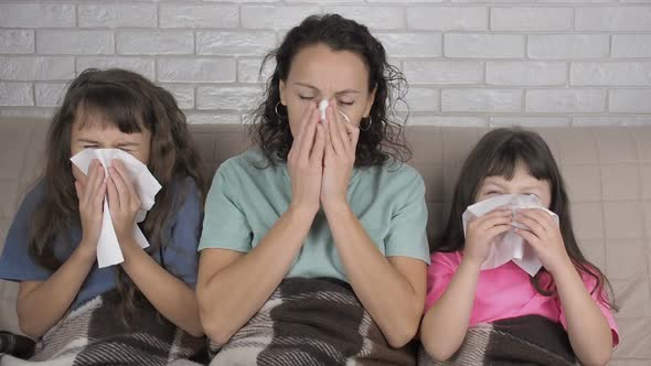 Family with a Cold. Family with a Cold., Stock Footage | VideoHive