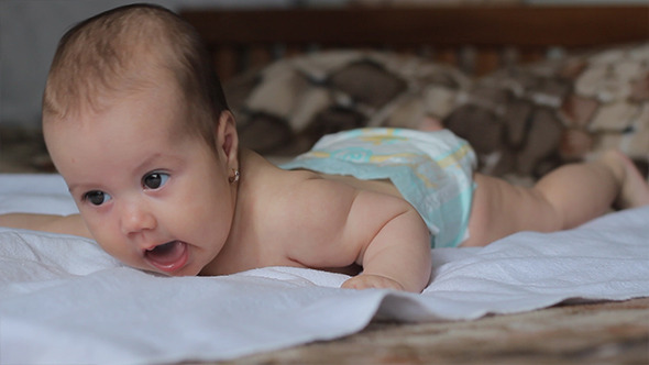 Baby Practising Gymnastics Exercises, Stock Footage | VideoHive