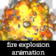 Big Fire Explosion Animation With Debris, Graphics | GraphicRiver