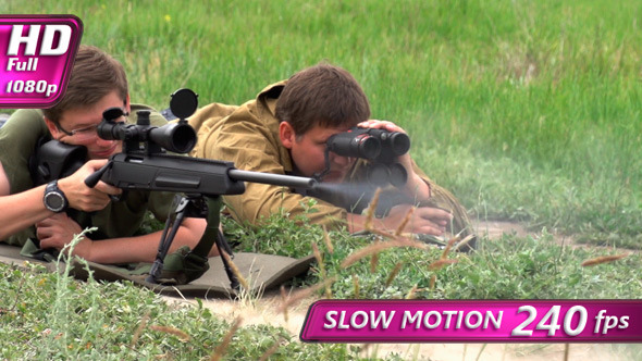 Sniper Makes the Shot, Stock Footage | VideoHive