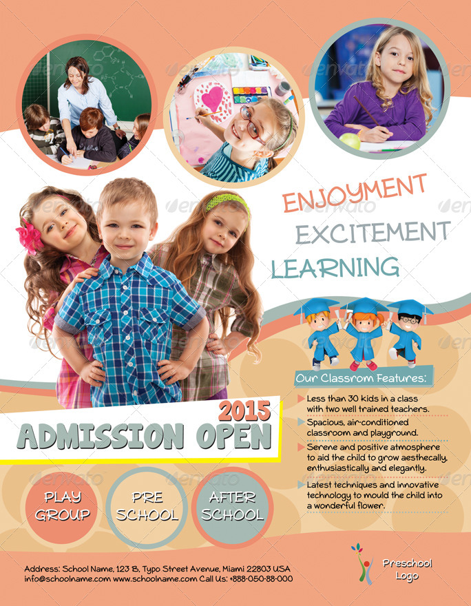 Junior School Promotion Flyer, Print Templates | GraphicRiver
