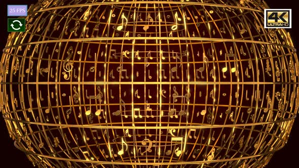 Music Notes B3 4K, Motion Graphics | VideoHive