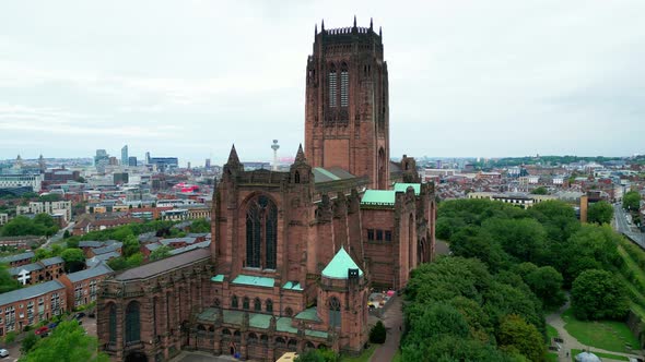 Liverpool Cathedral From Above Aerial View Travel Photography, Stock ...