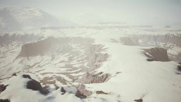 Snowcovered Rocks on a Windy Plateau, Motion Graphics | VideoHive