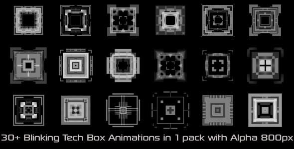 Blinking Tech Boxes Pack, Motion Graphics | VideoHive