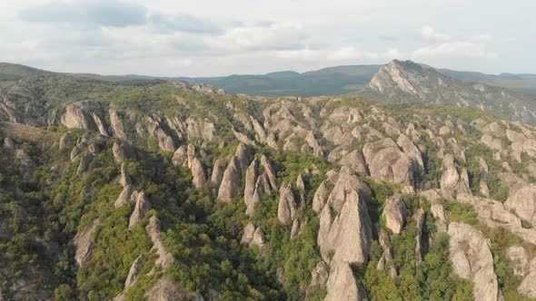 Aerial Birtvisi.Algeti River Gorge.Straight Line, Stock Footage | VideoHive