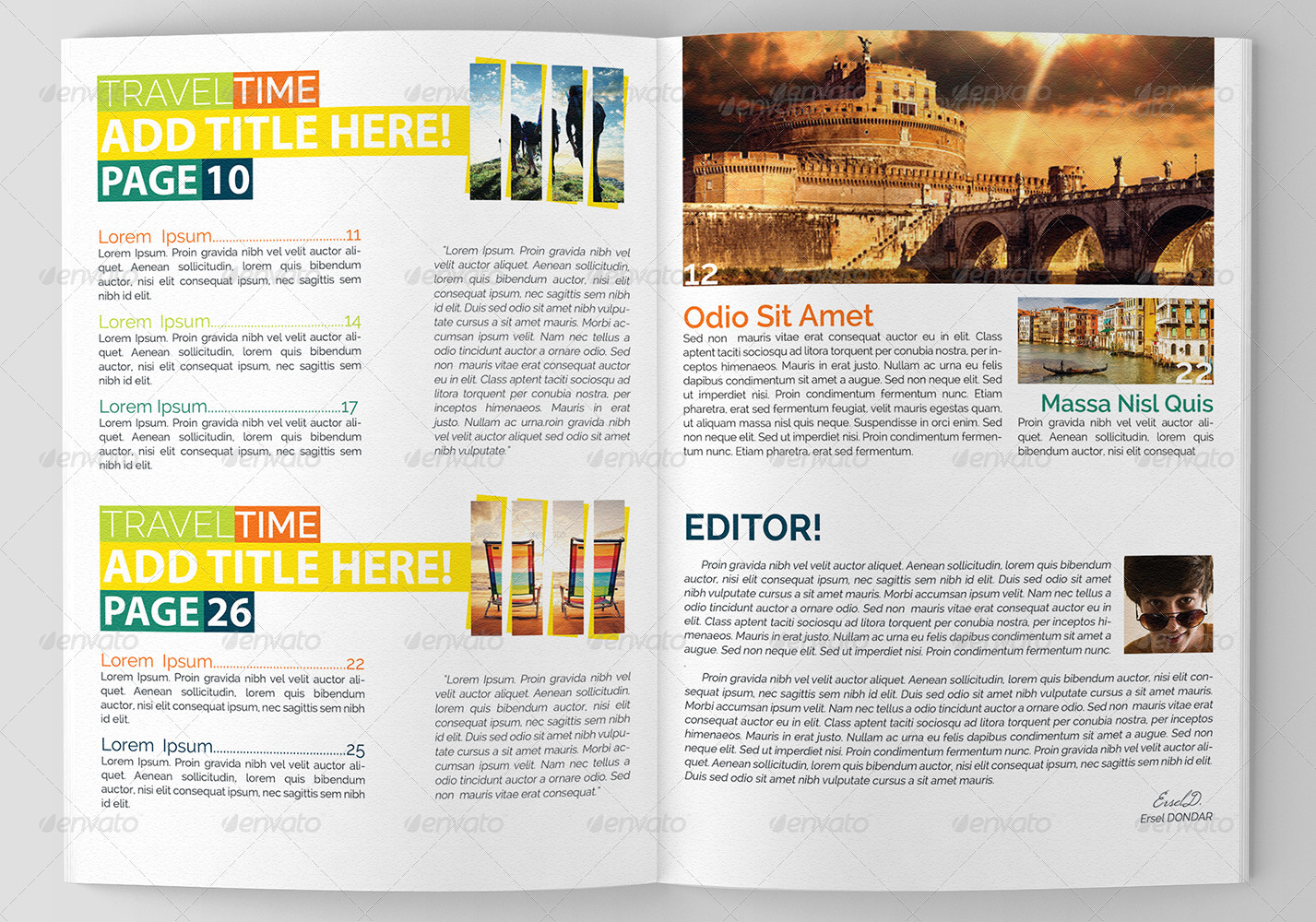 Travel Time Magazine Template, Print Templates | GraphicRiver